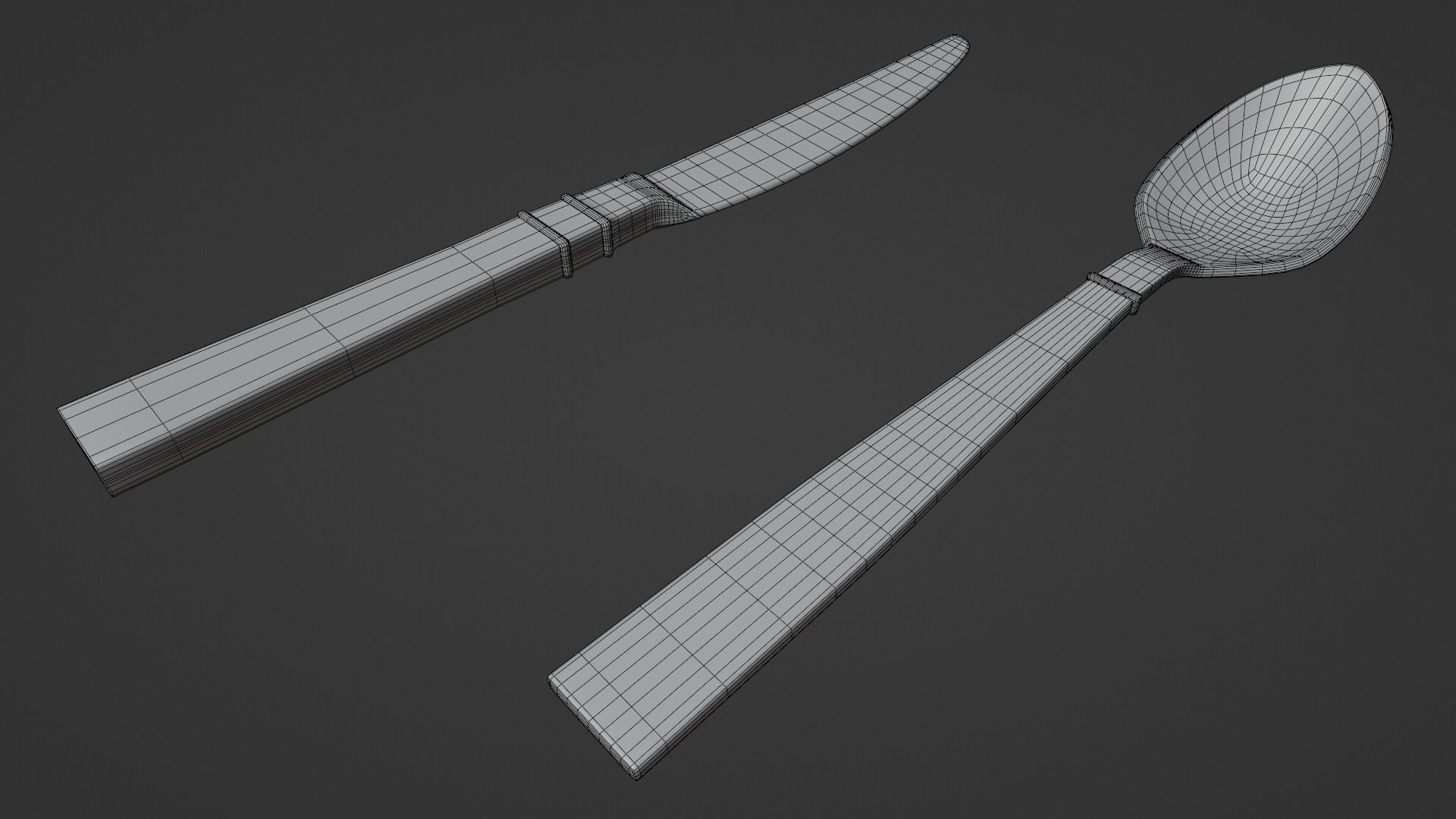 spoon set 3D model | CGTrader