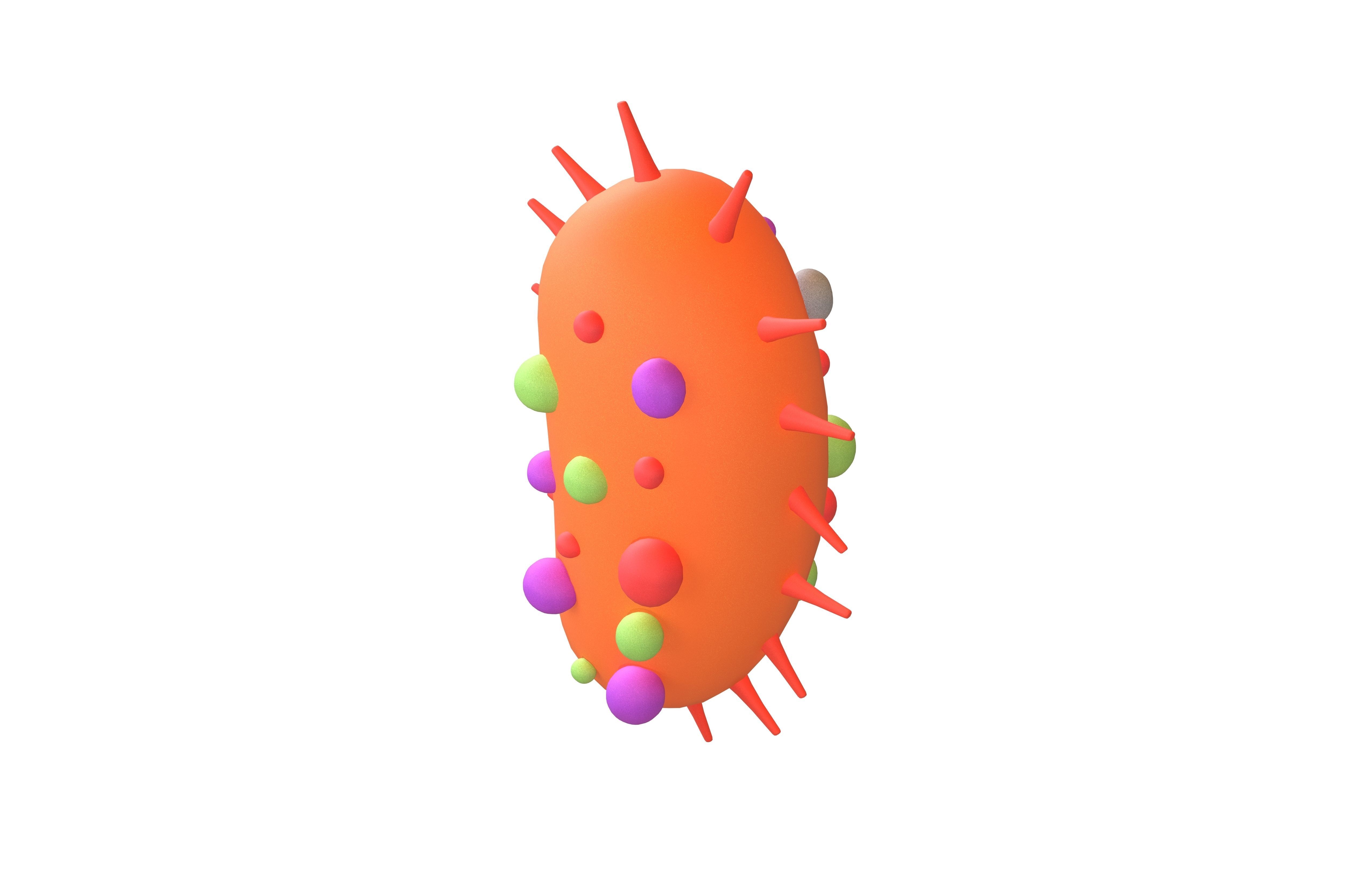 3D model Bacteria Icon v2 001 VR / AR / low-poly | CGTrader
