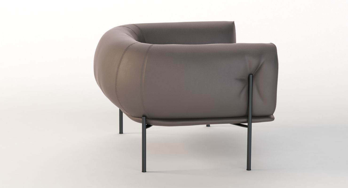 Rondo Leather Lounge Armchair By Lucy Kurrein 3D model | CGTrader