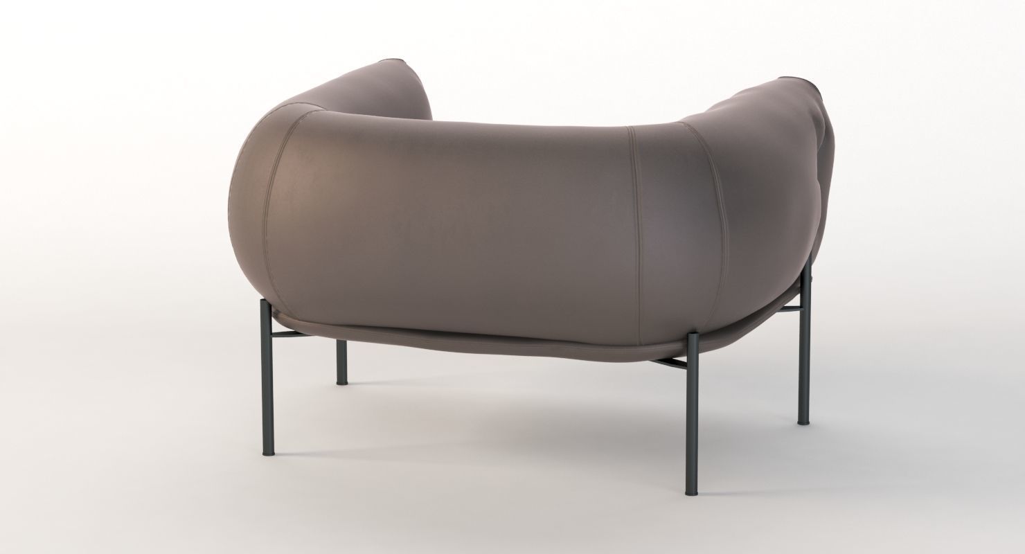 Rondo Leather Lounge Armchair By Lucy Kurrein 3D model | CGTrader