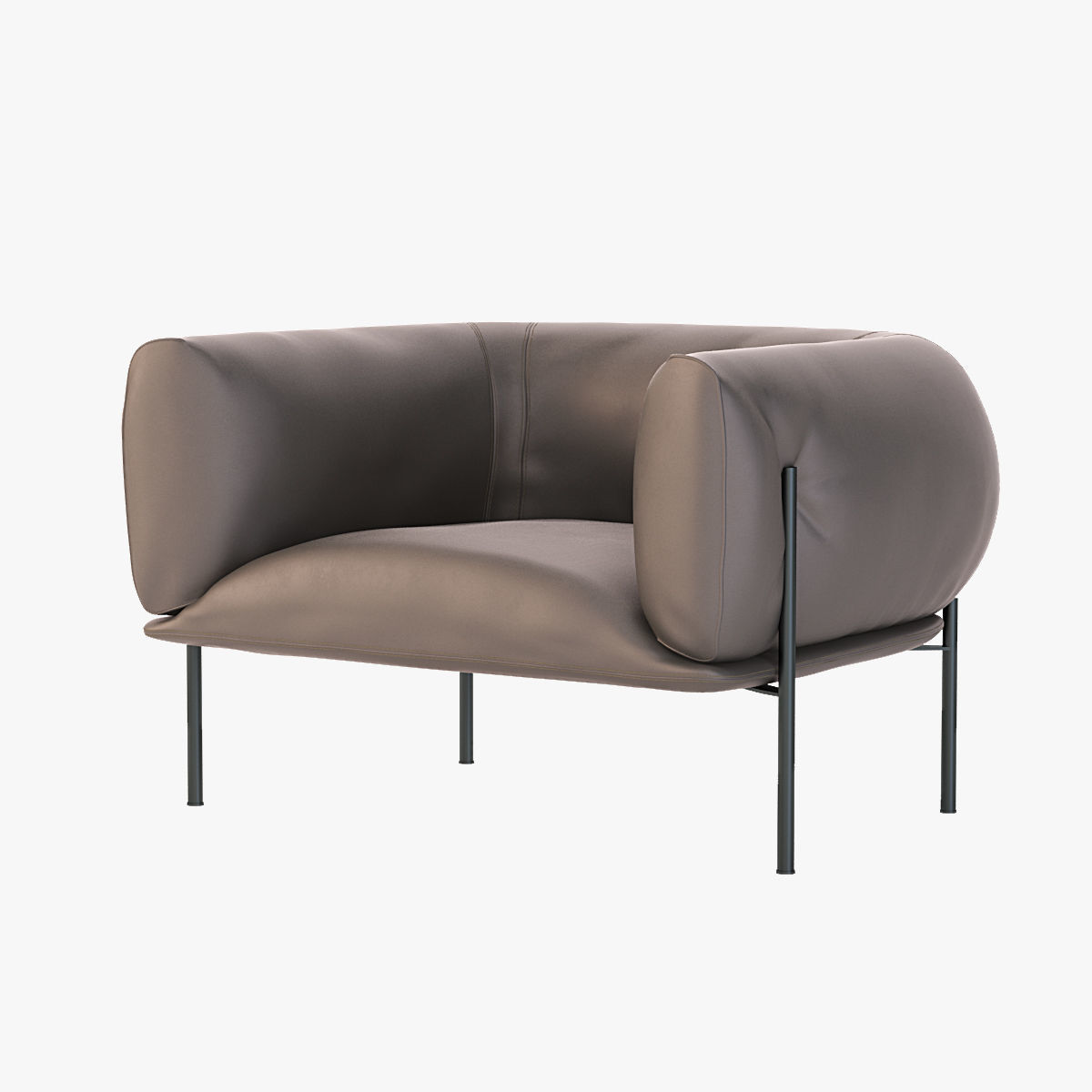 Rondo Leather Lounge Armchair By Lucy Kurrein 3D model | CGTrader