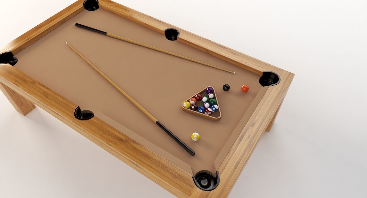 Precision Pool Dining Table 3D model | CGTrader