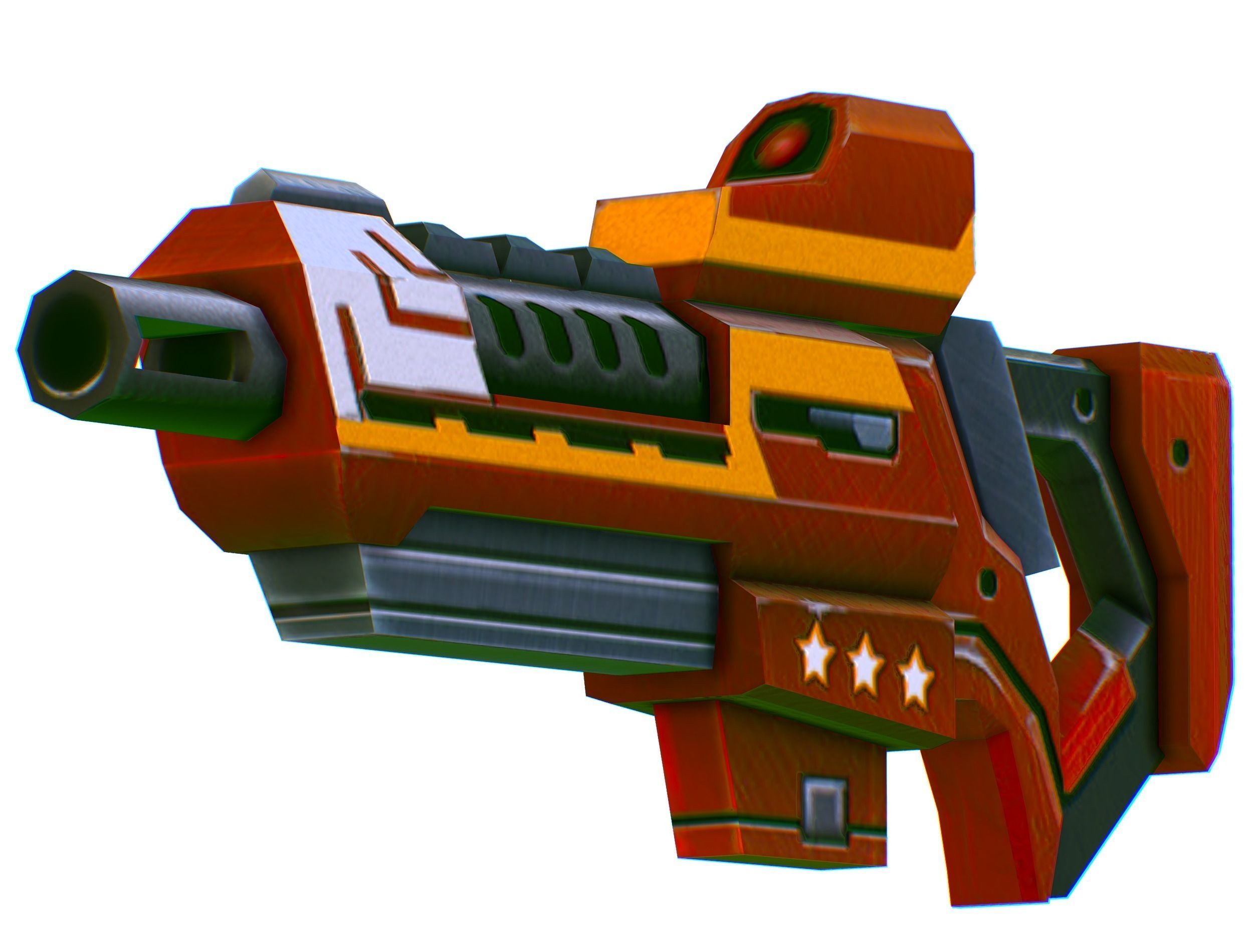 3D model LowPoly Sci-Fi Cartoon Assault Rifle Future VR / AR / low-poly ...