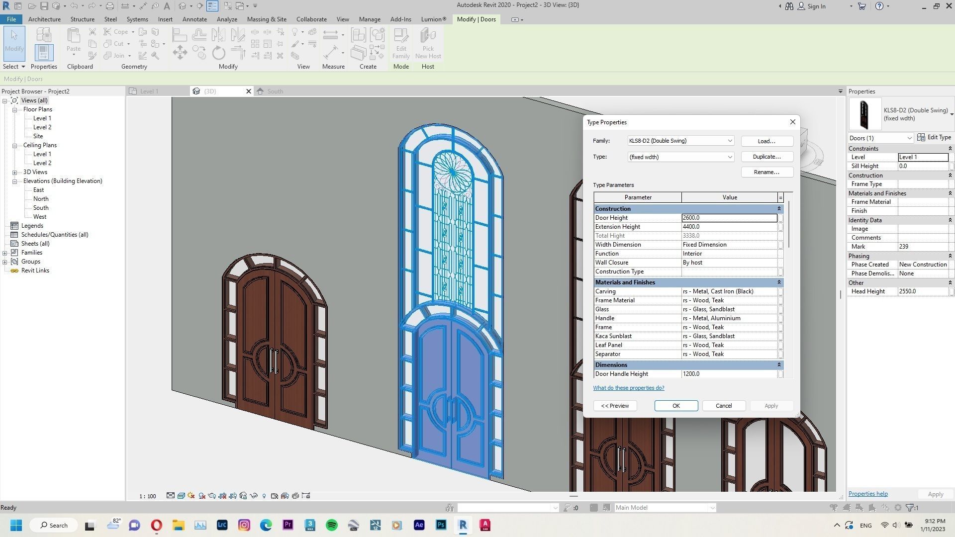 Classic Door Revit Family 3D model | CGTrader