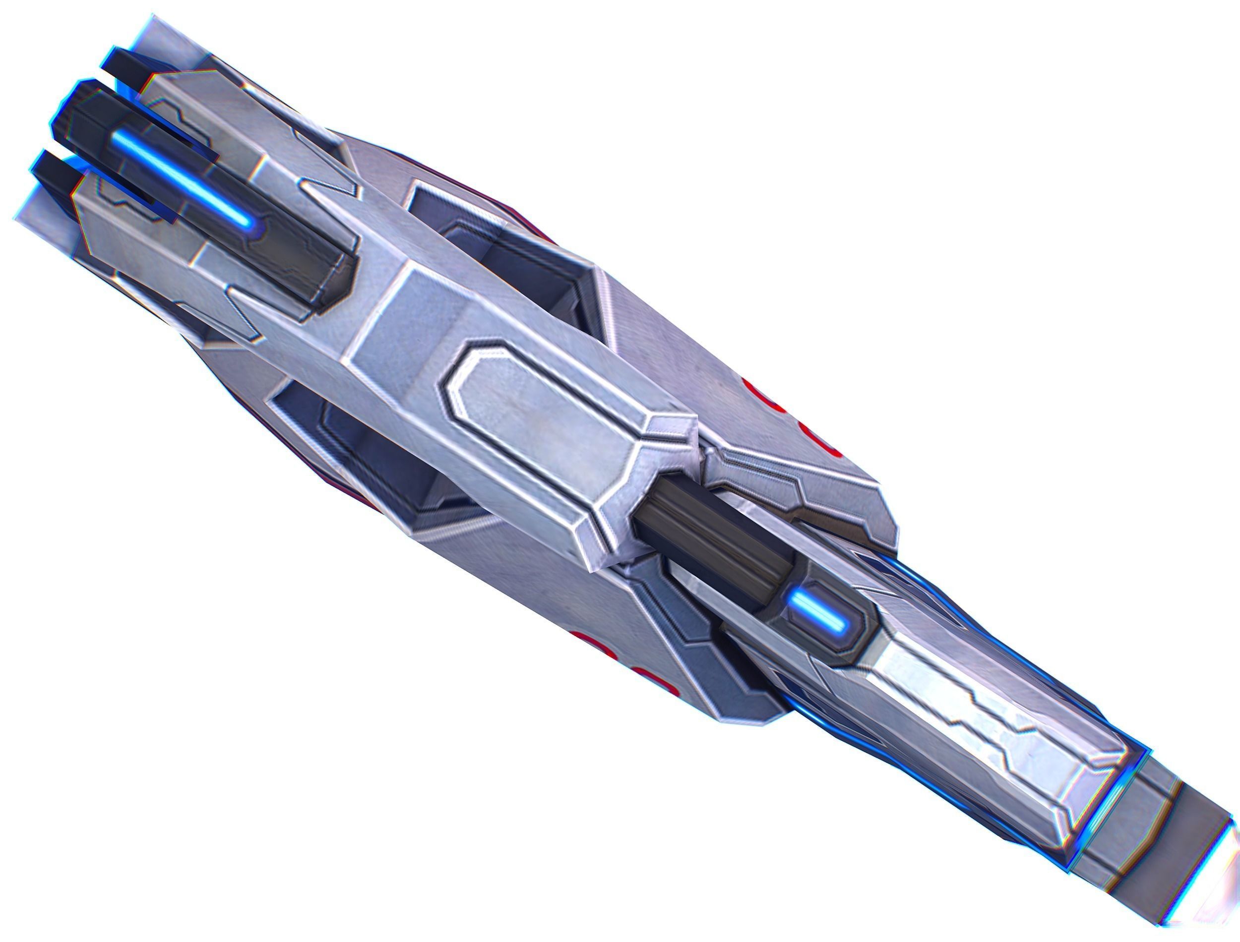 3D model LowPoly Sci-Fi Cartoon Assault Blaster Future VR / AR / low ...