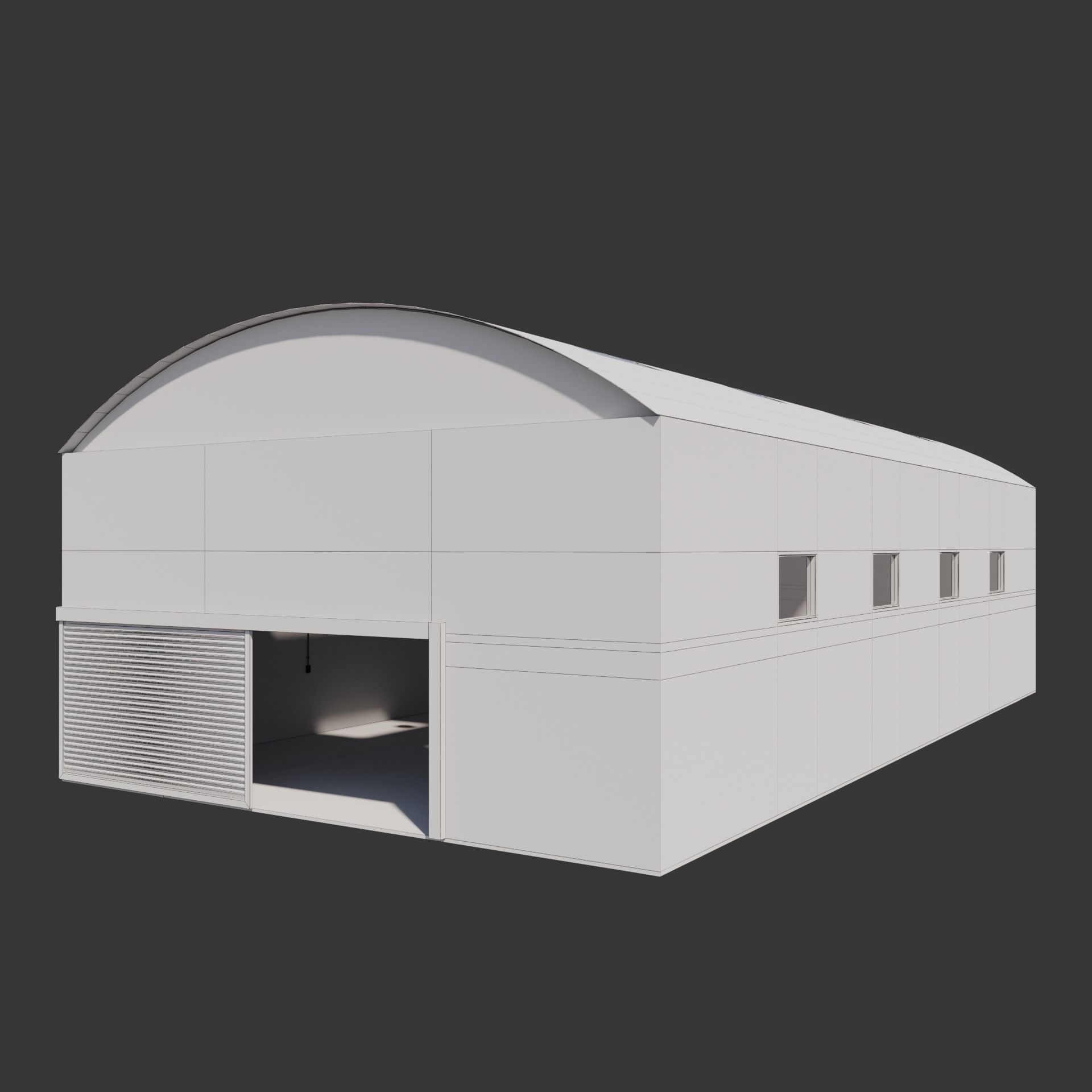 Empty Small Warehouse 3D model | CGTrader