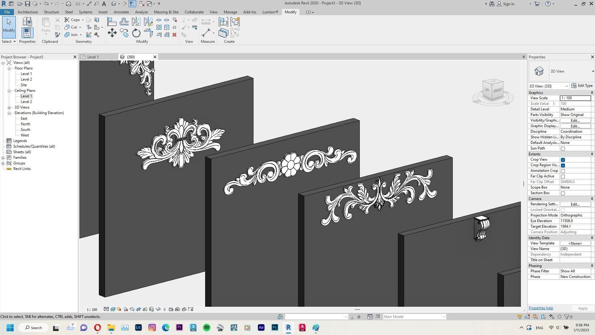 Classic Ornaments Revit Family 3D model | CGTrader