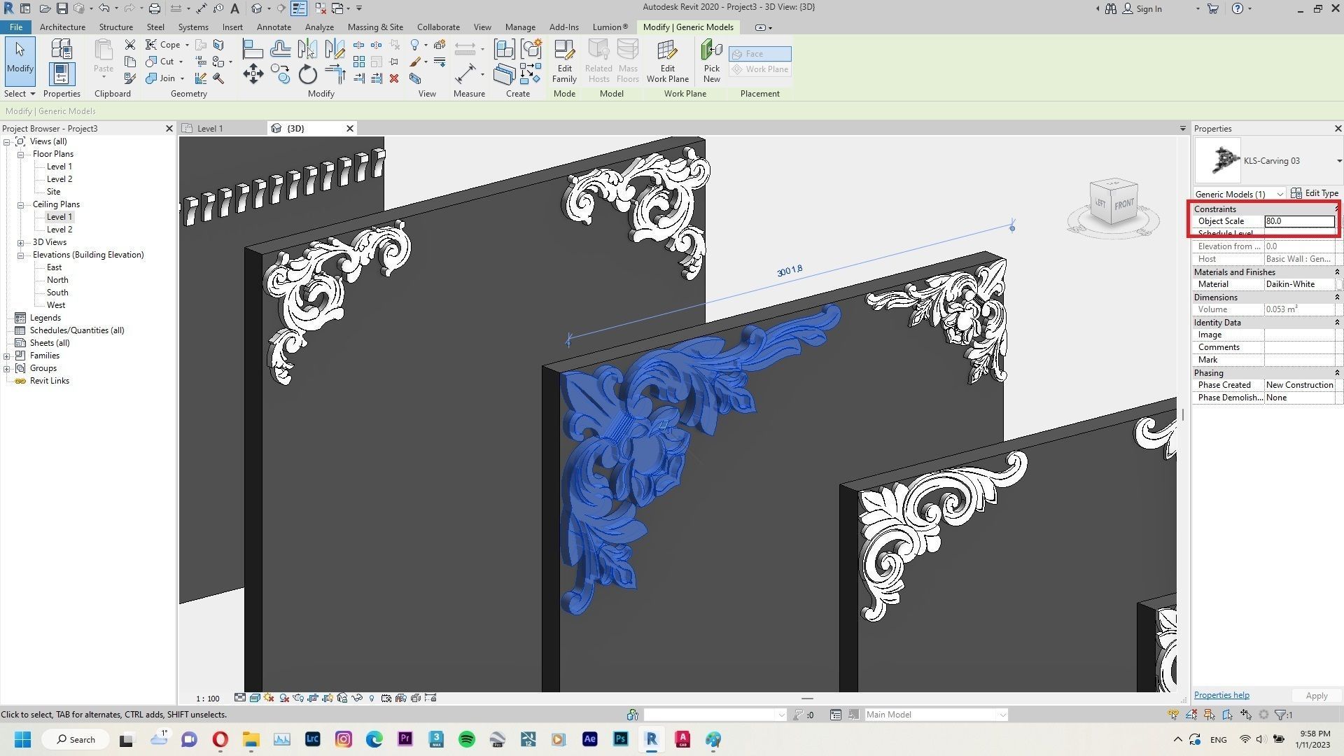 Classic Ornaments Revit Family 3D model | CGTrader