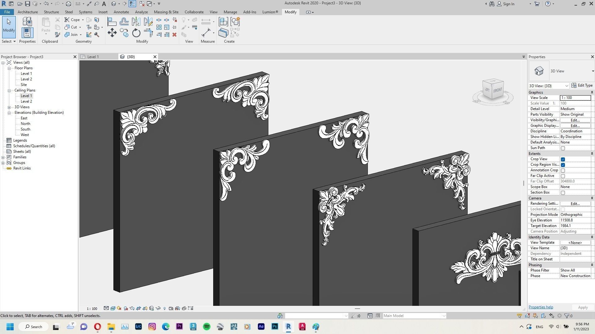 Classic Ornaments Revit Family 3D model | CGTrader