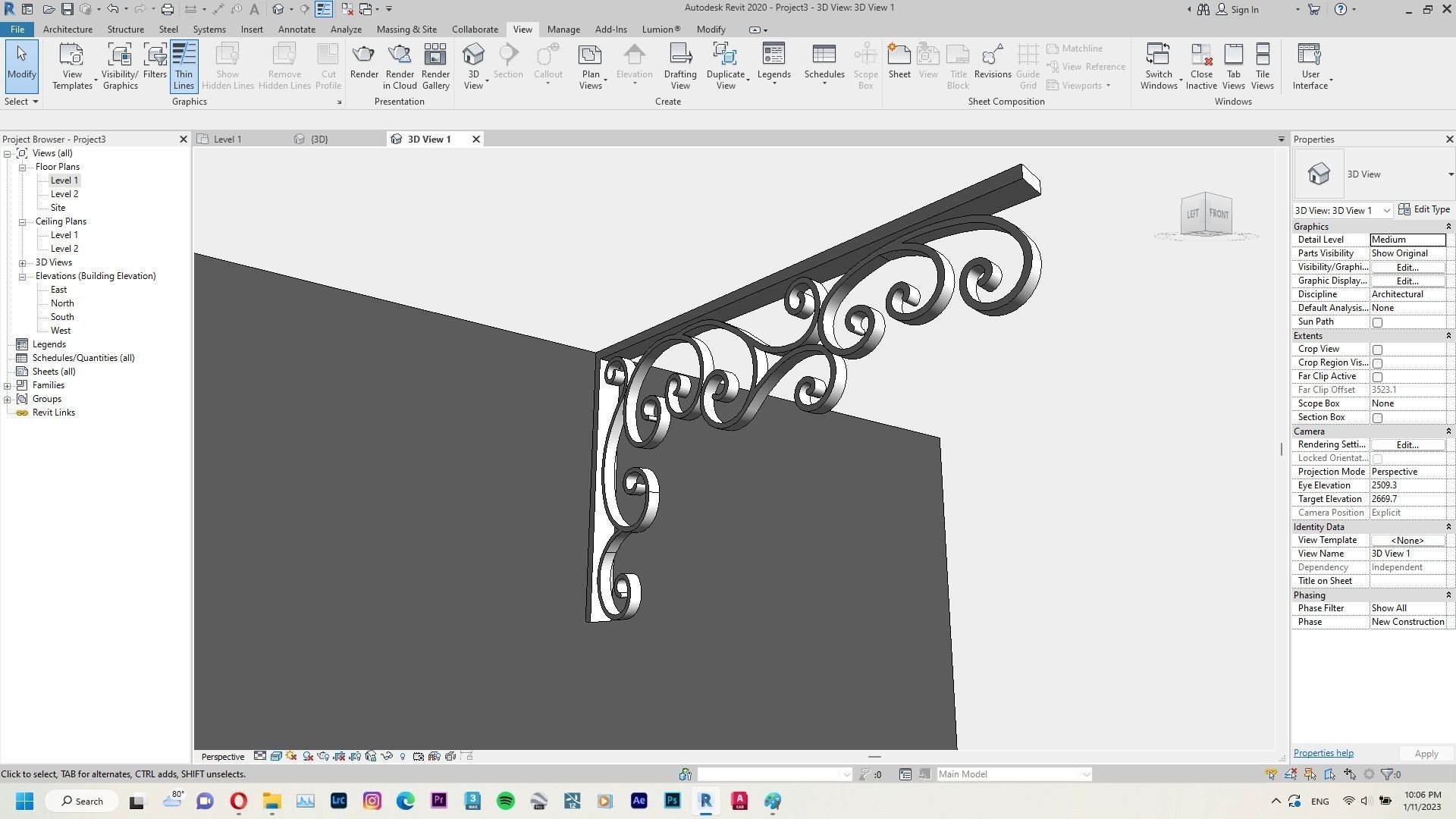 Classic Ornaments Revit Family 3D model | CGTrader