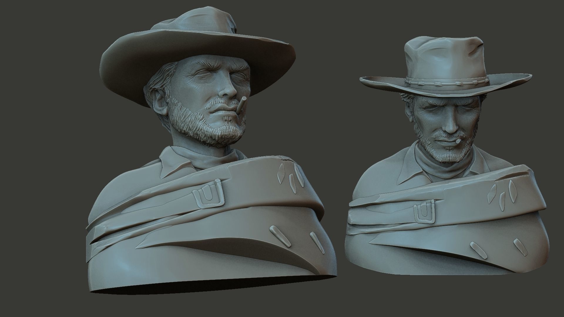 Clint Eastwood 3D model 3D printable | CGTrader