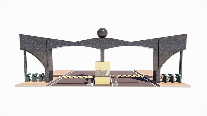 Entrance Gate 3D model | CGTrader