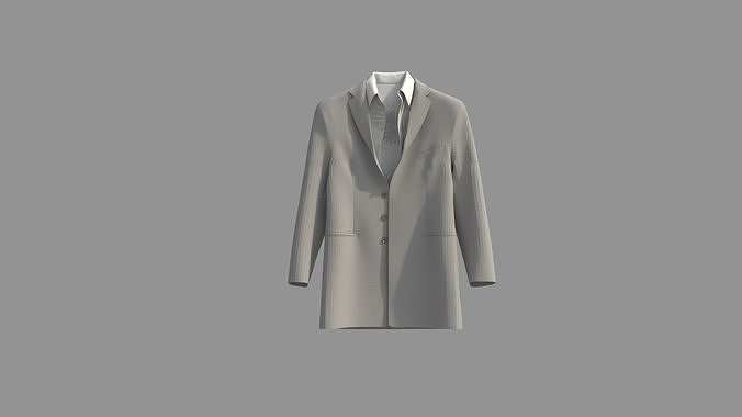 3D model Men Coat Suit VR / AR / low-poly | CGTrader