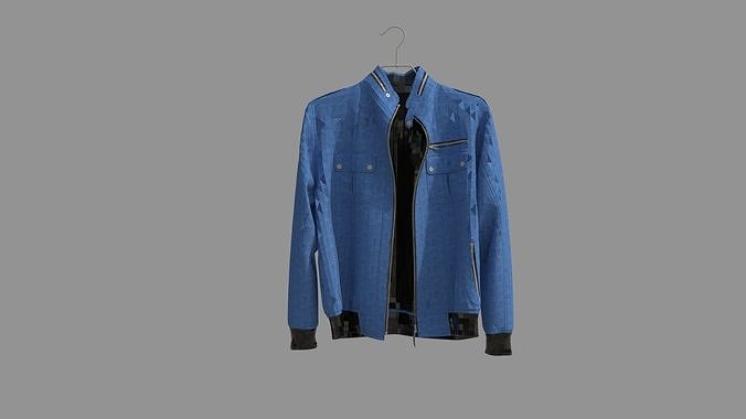 Fashion Jacket Blue 3D model | CGTrader