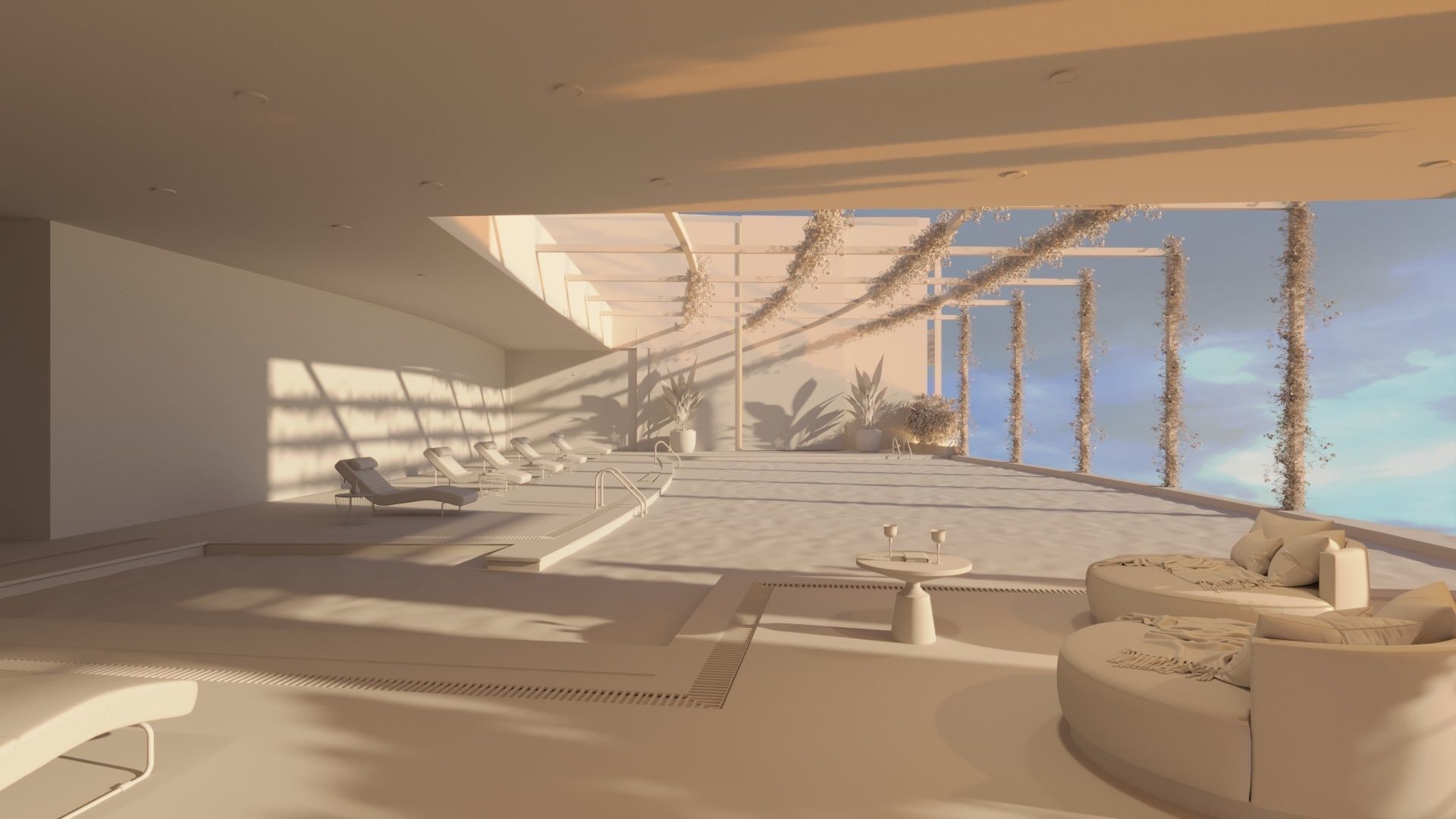 swimming pool and spa 3D model | CGTrader
