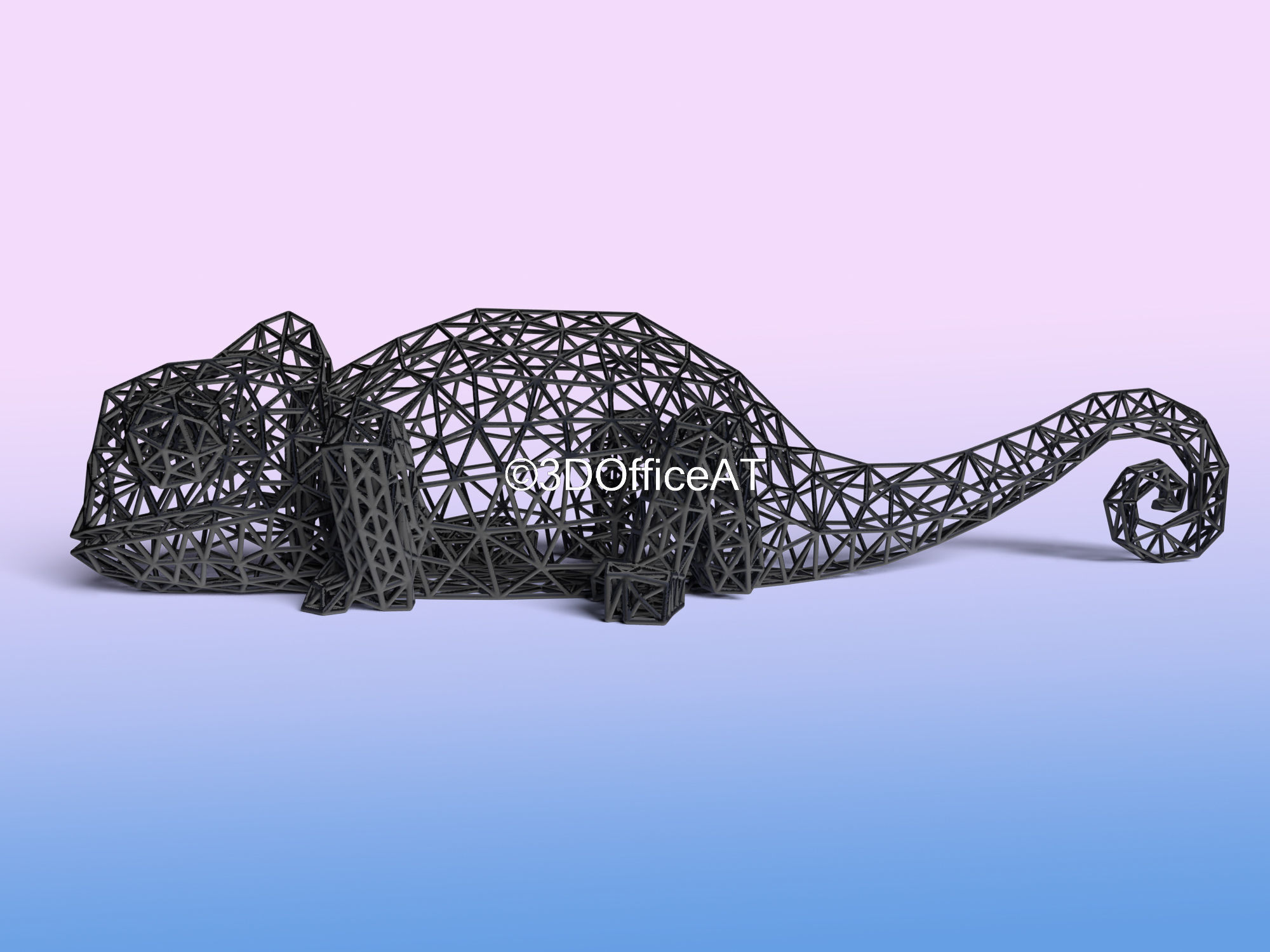 CHAMELEON - WIRE SCULPTURE 3D model 3D printable | CGTrader