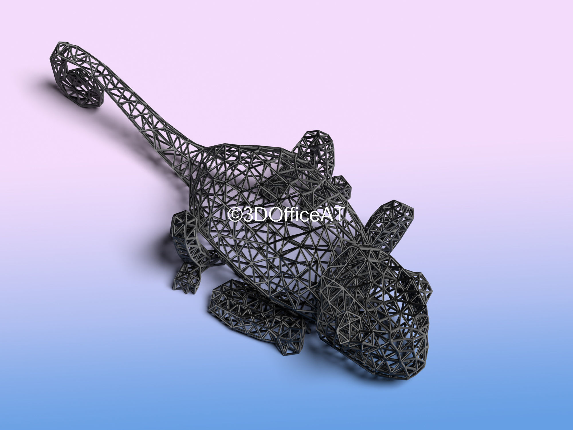 CHAMELEON - WIRE SCULPTURE 3D model 3D printable | CGTrader