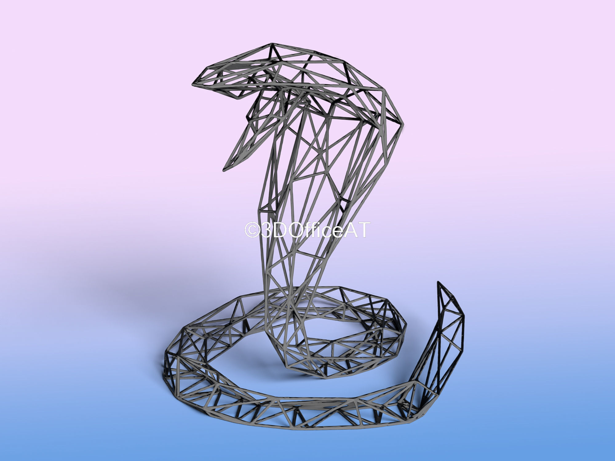 COBRA - WIRE ART - SNAKE 3D model 3D printable | CGTrader