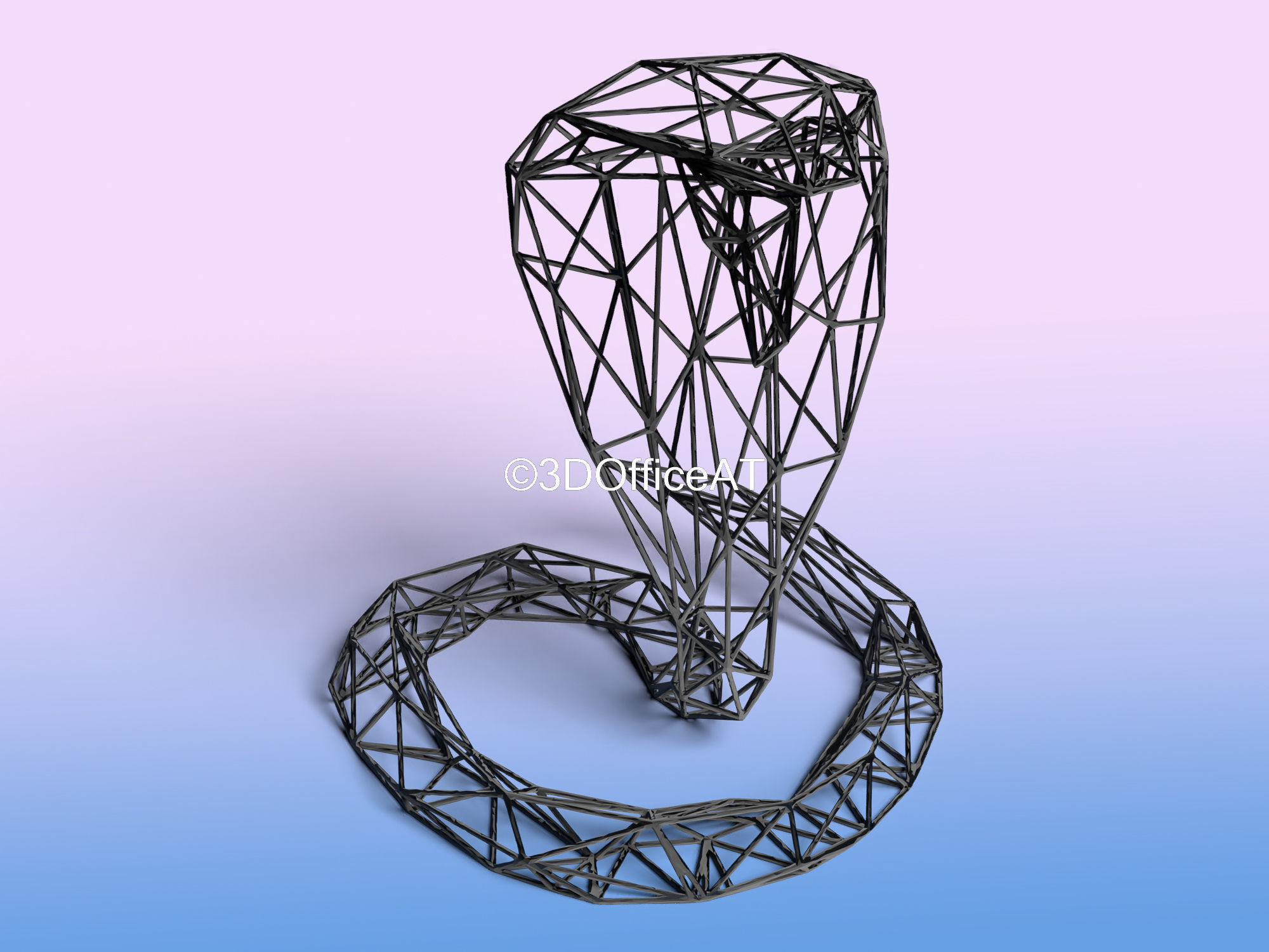 COBRA - WIRE ART - SNAKE 3D model 3D printable | CGTrader