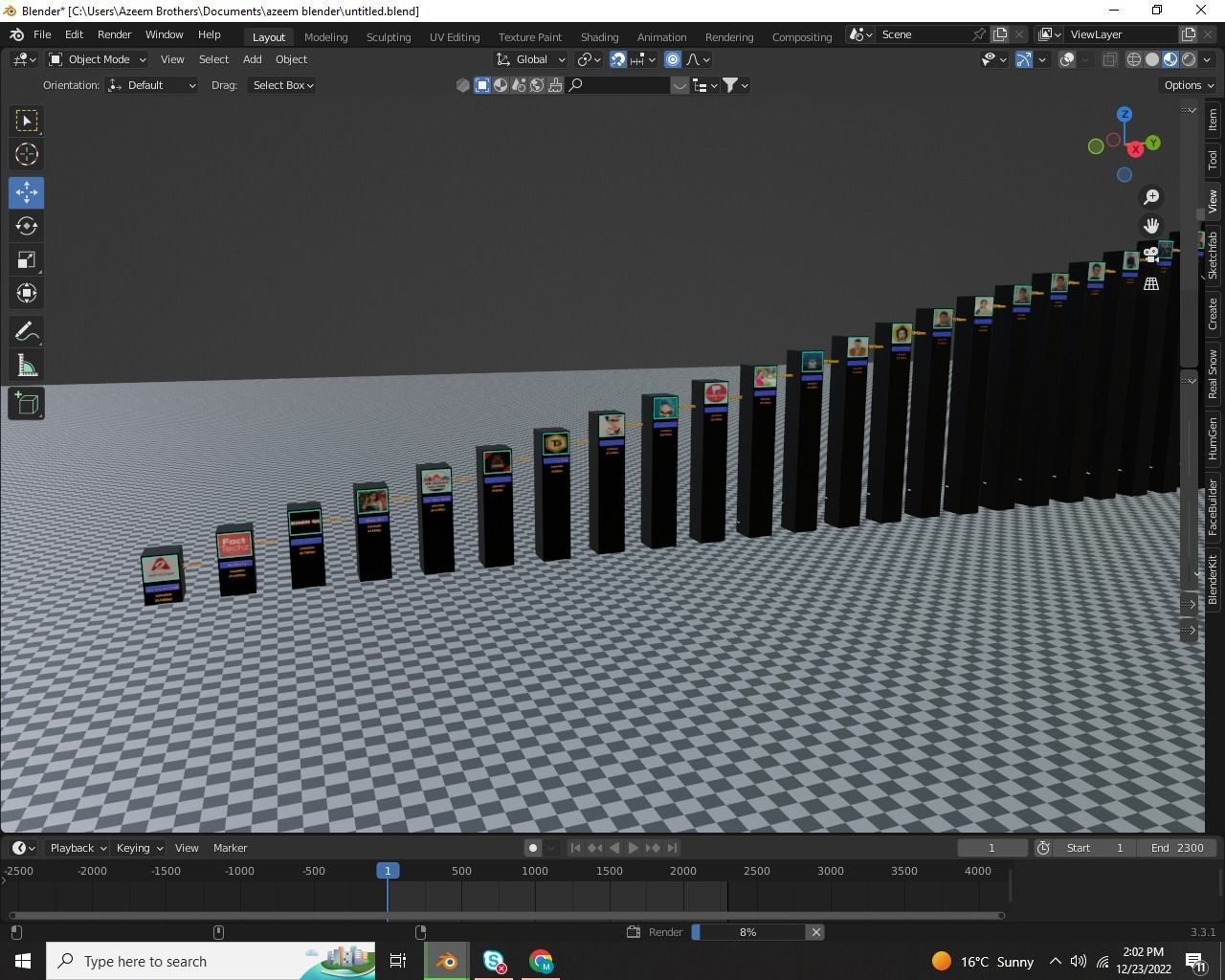 3D model 3d Comparison Video Template Animated 2023 VR / AR / low-poly ...