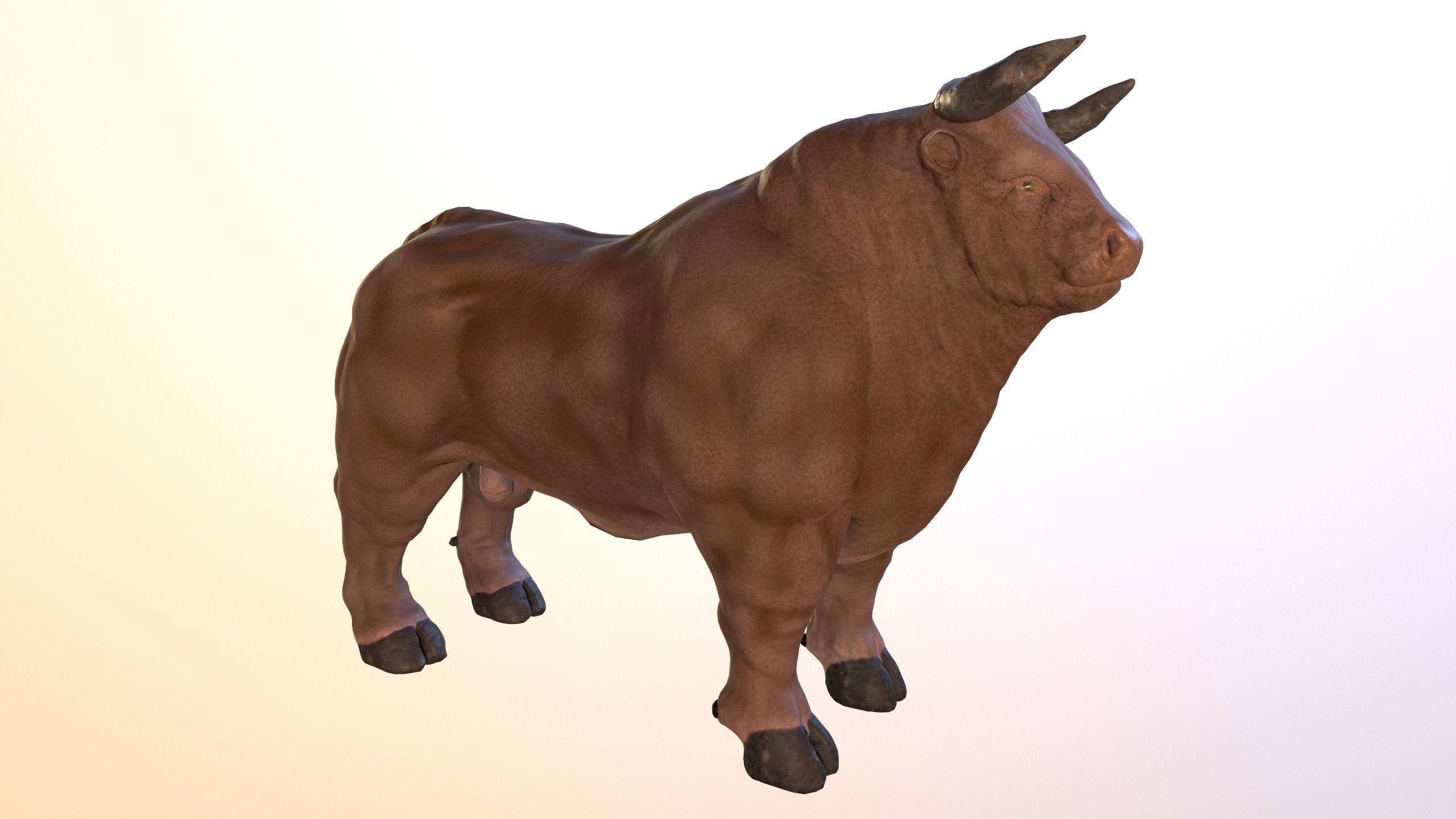 3D model Bull Muscular VR / AR / low-poly | CGTrader