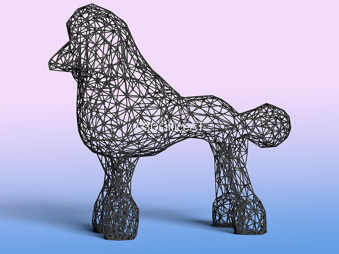 POODLE - WIRE ART FOR RESIN PRINTING 3D model 3D printable | CGTrader