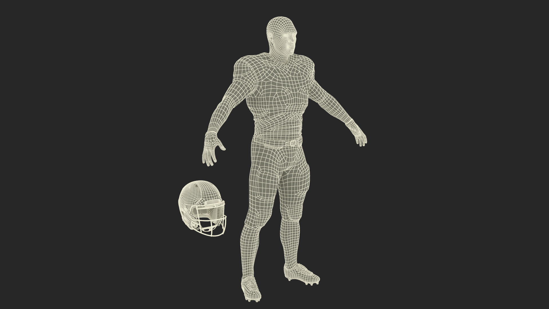 Buffalo Bills American Football Player Rigged Fur 3D model rigged ...