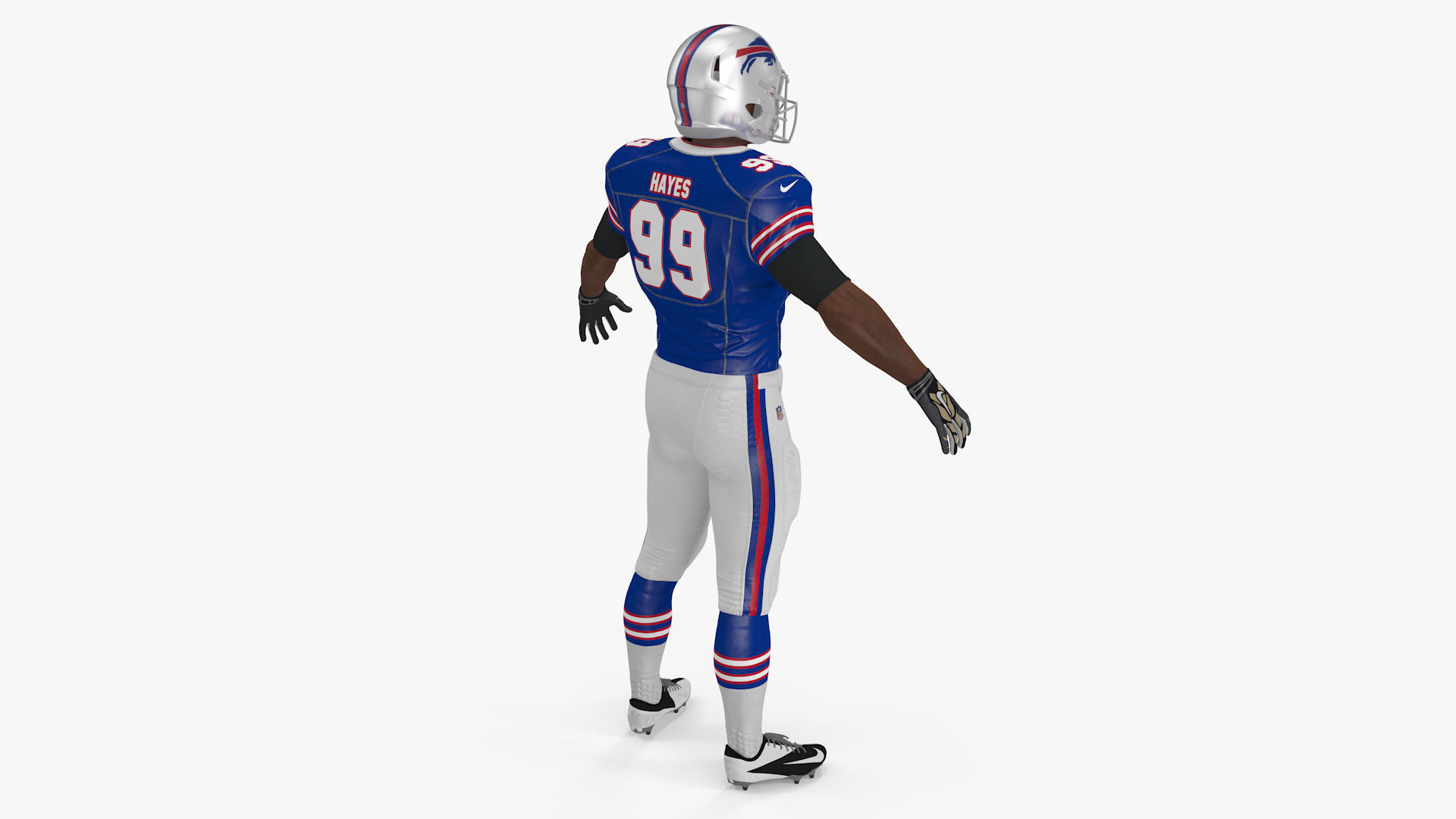 Buffalo Bills American Football Player Rigged Fur 3D model rigged ...