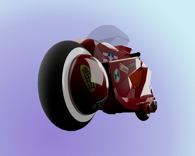 Akira Kanedas bike free 3D model | CGTrader