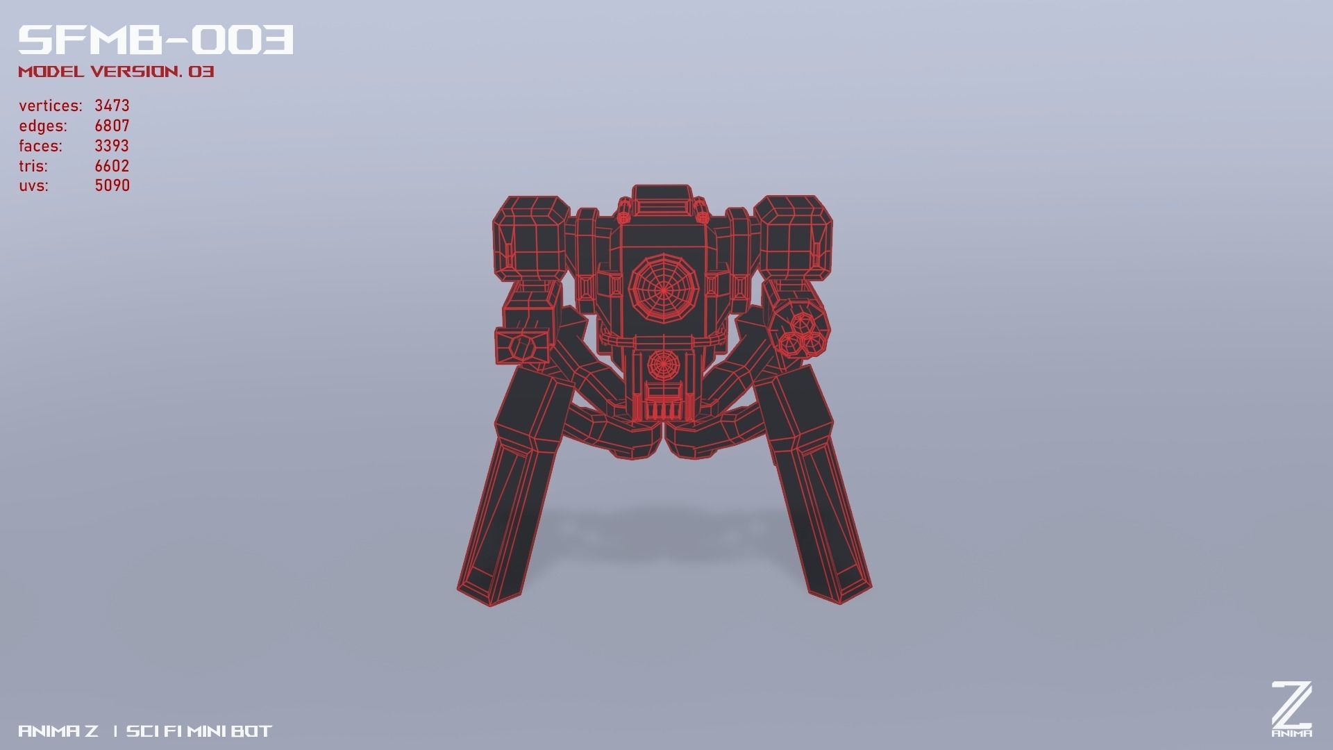 3D model Scifi Mini bot VR / AR / low-poly | CGTrader