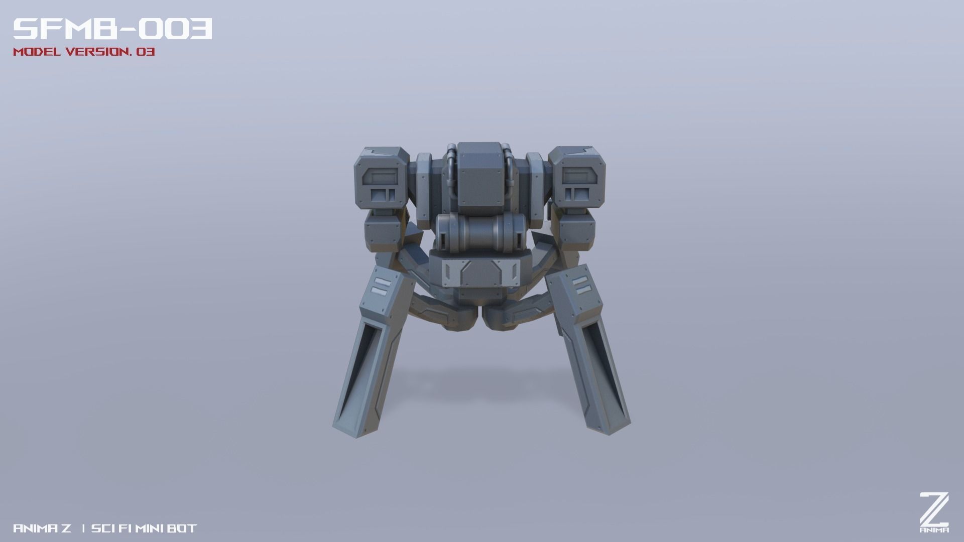 3D model Scifi Mini bot VR / AR / low-poly | CGTrader