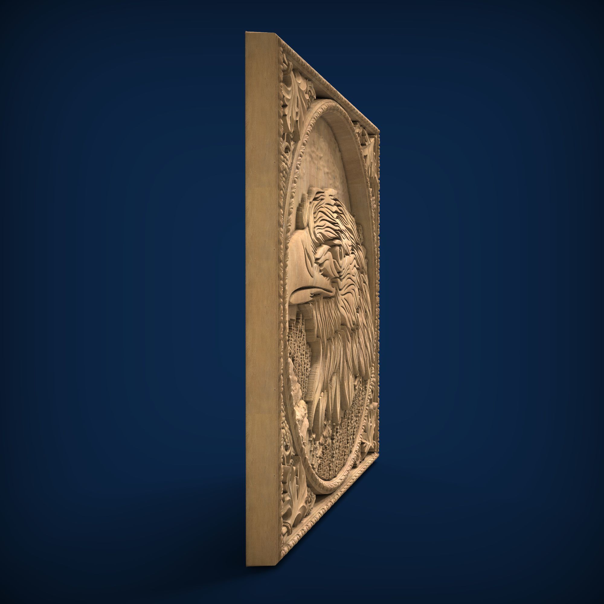 Carved panel painting STL 3D model | CGTrader