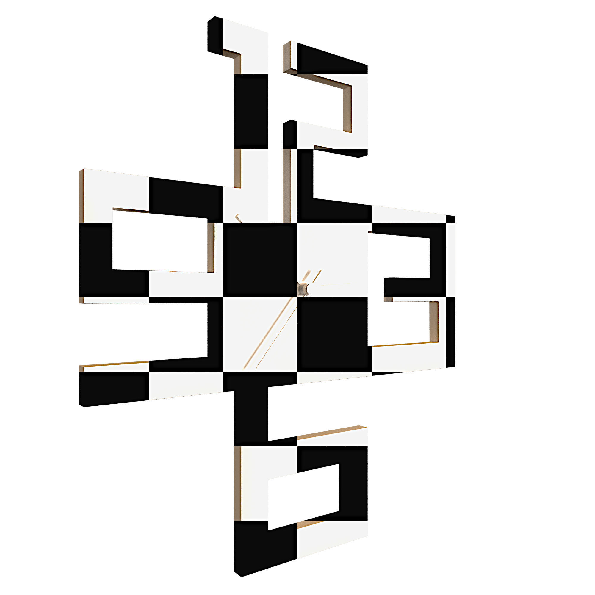 Clock w Large Numbers 3D model | CGTrader