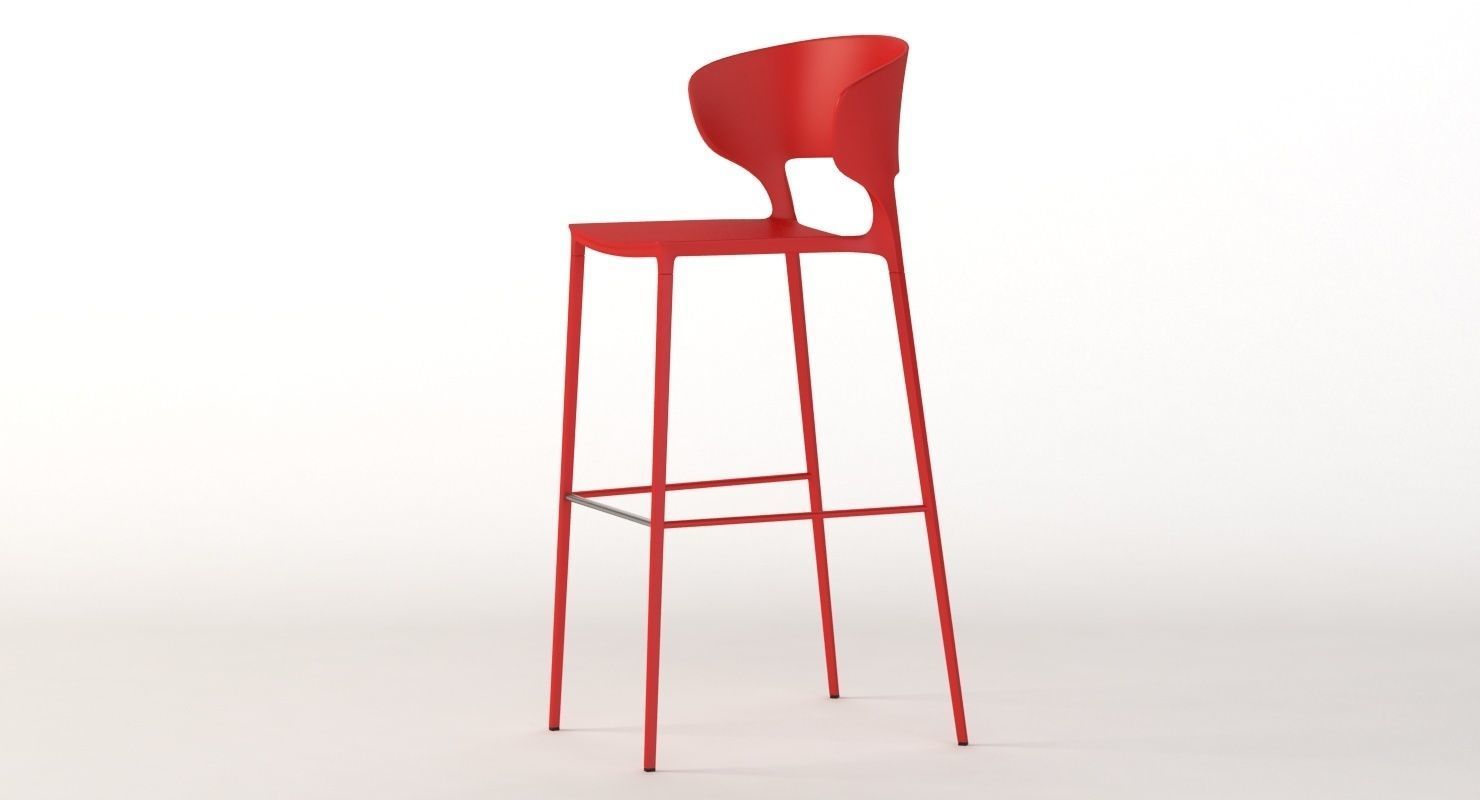 Desalto Koki High Barstool H80 3D model | CGTrader