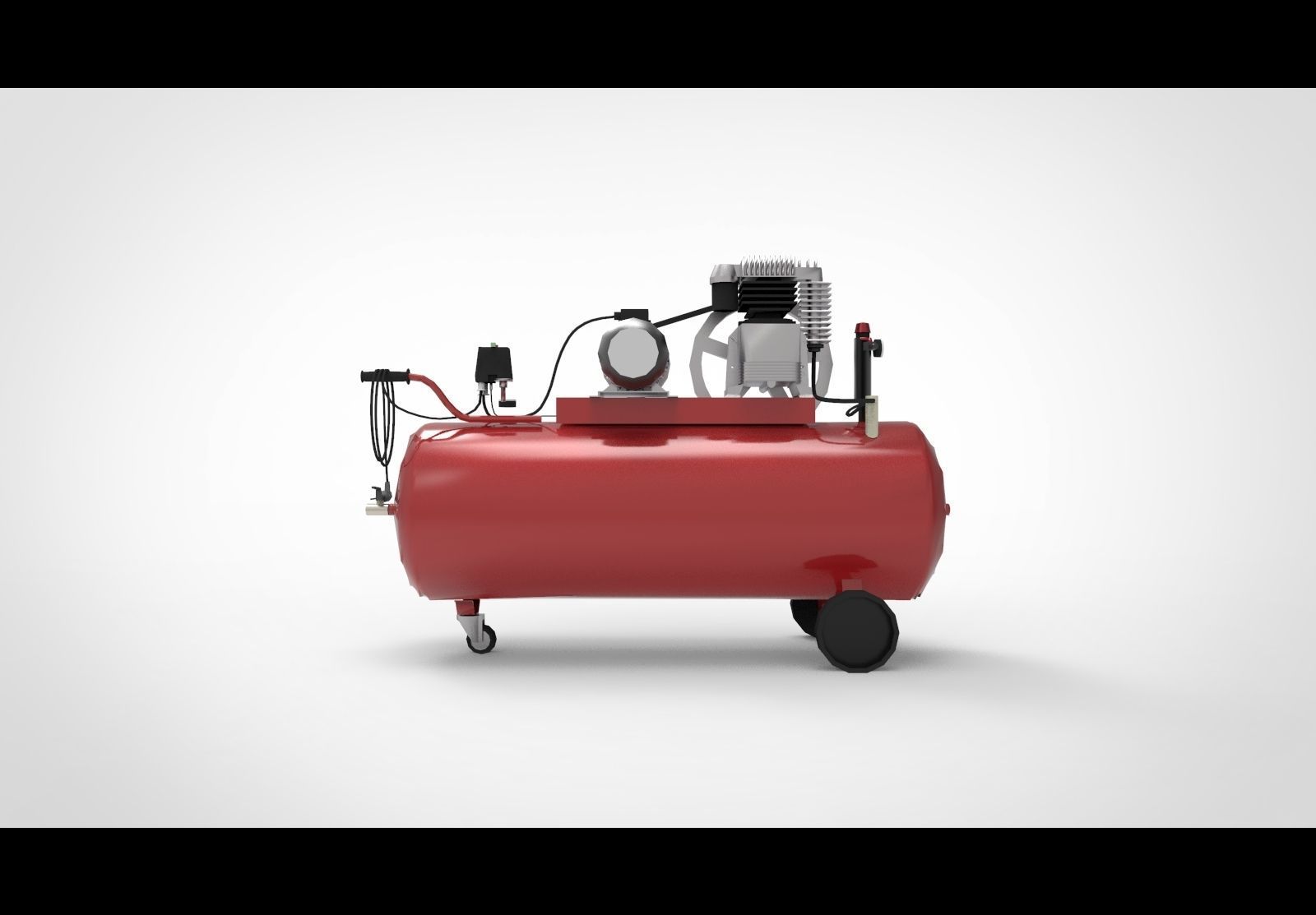 Air compressor type C 3D model | CGTrader