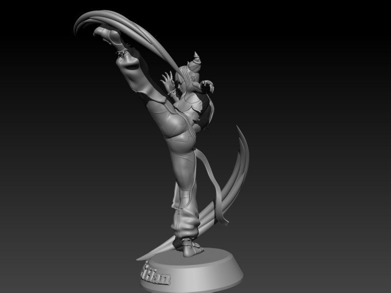 Street Fighter Juri 3D model 3D printable | CGTrader