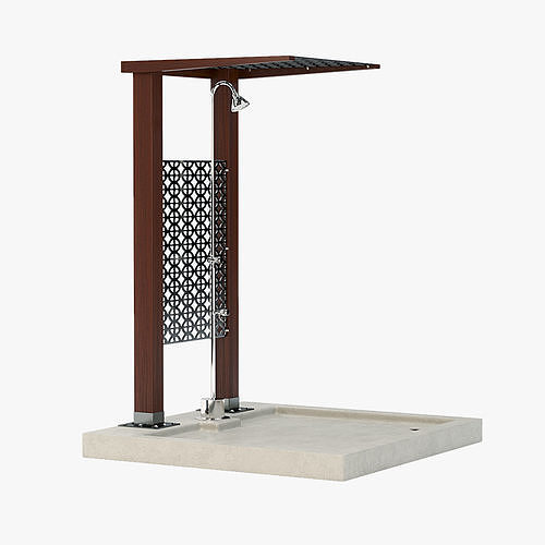 Ada Free Standing Single Outdoor Shower 3D model | CGTrader