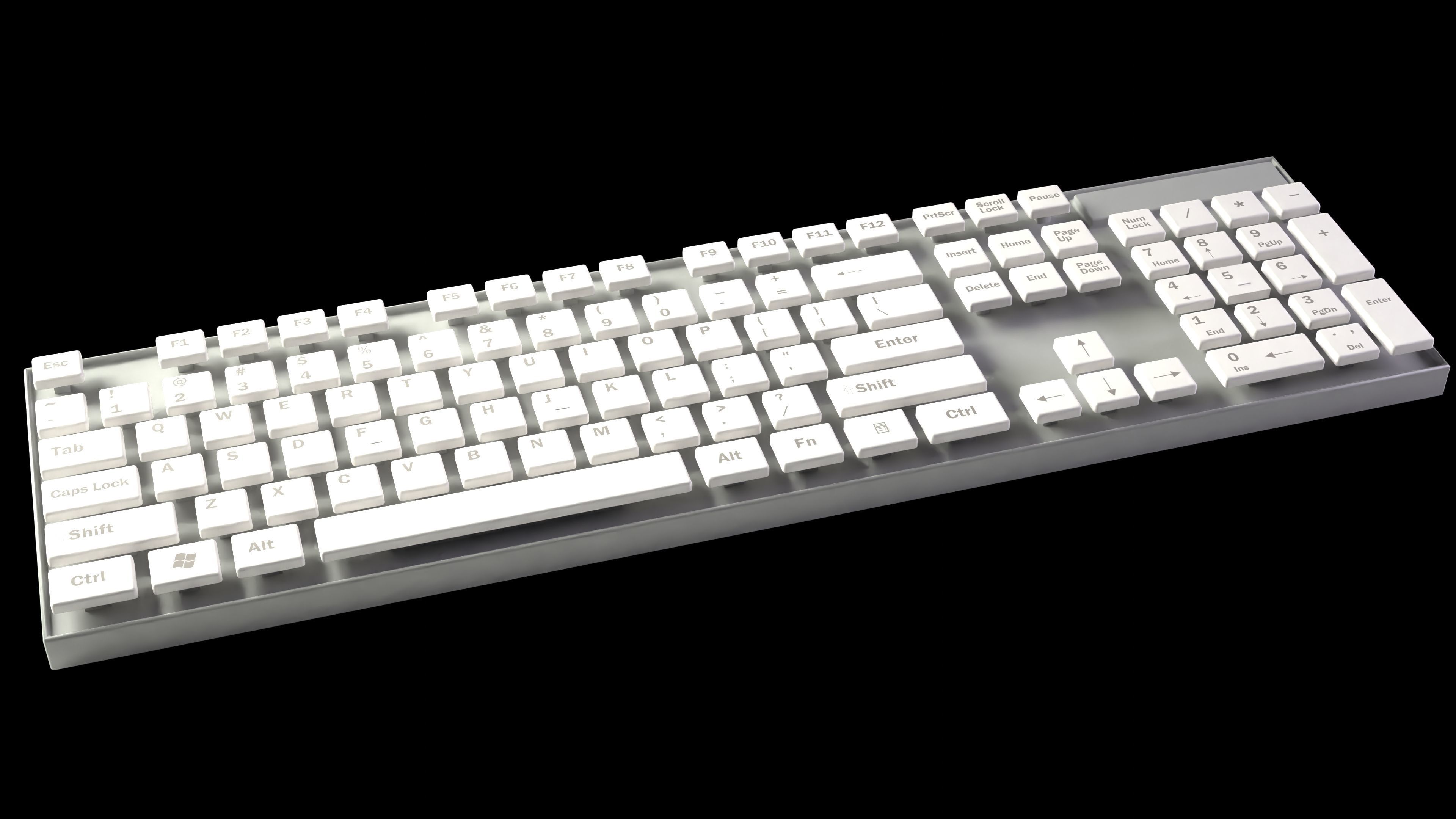 3D model Animated customizable keyboard automatic RGB typing animation ...