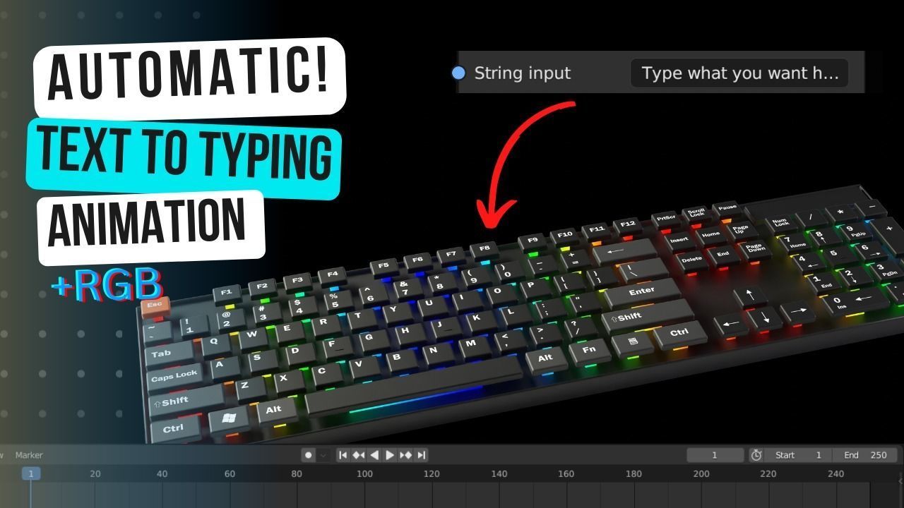 3D model Animated customizable keyboard automatic RGB typing animation VR / AR / low-poly | CGTrader