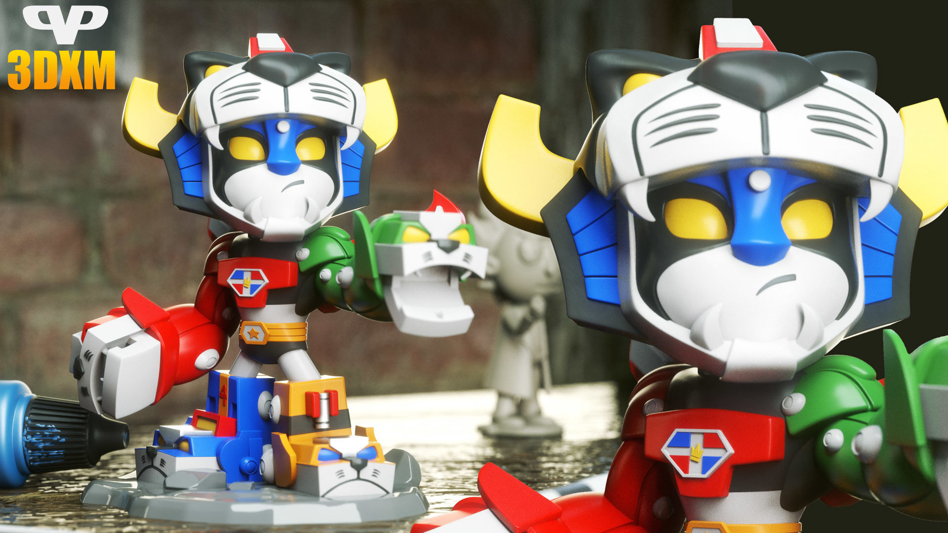 Voltron Chibi STL for 3D Printing ChibiSTL 3DXM 3D model 3D printable | CGTrader