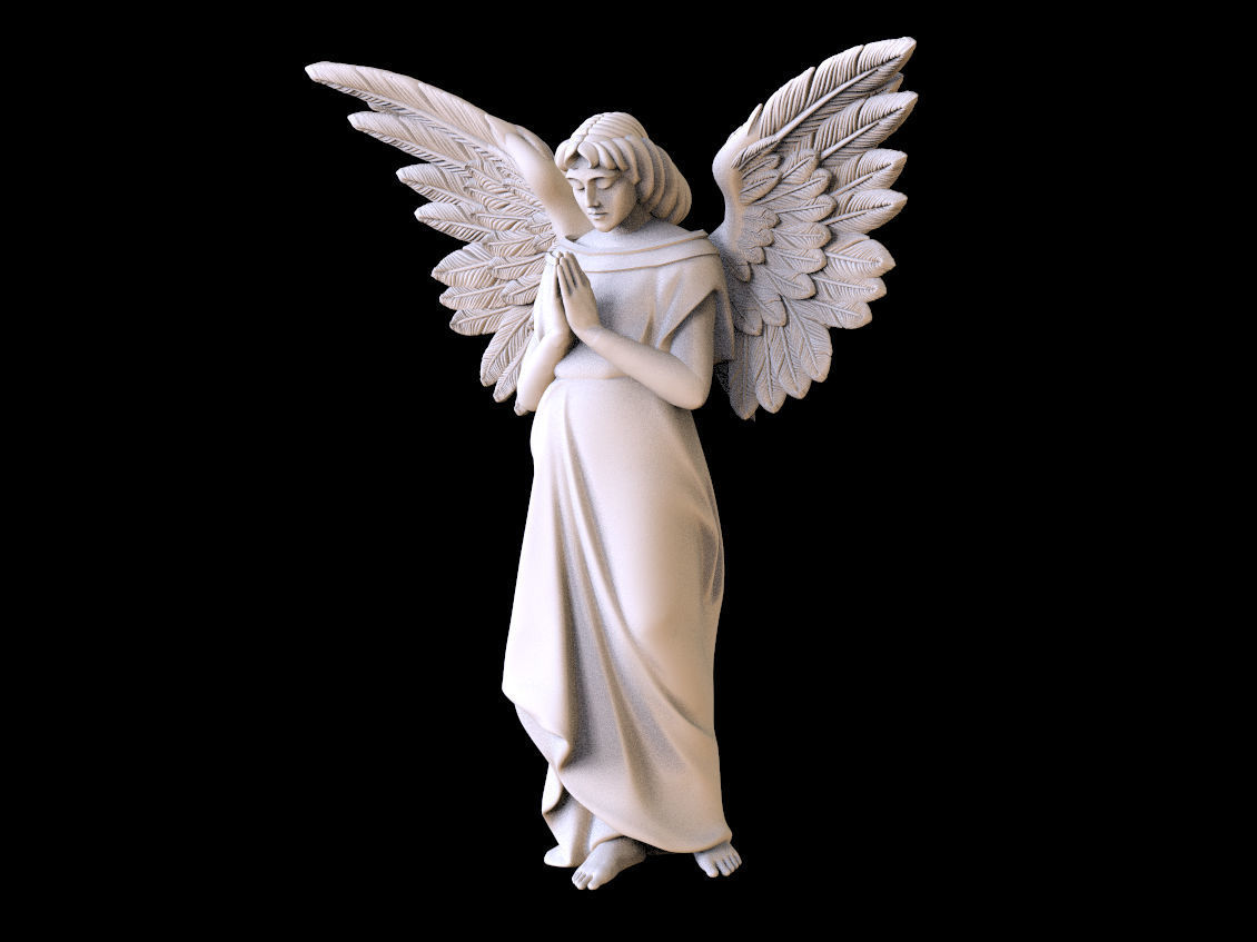 angel statue of 3D model 3D printable | CGTrader