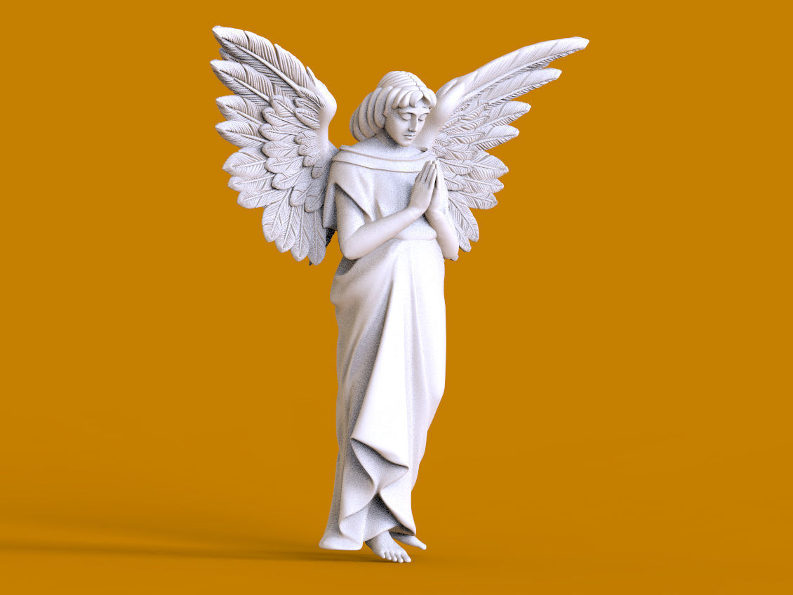 angel statue of 3D model 3D printable | CGTrader