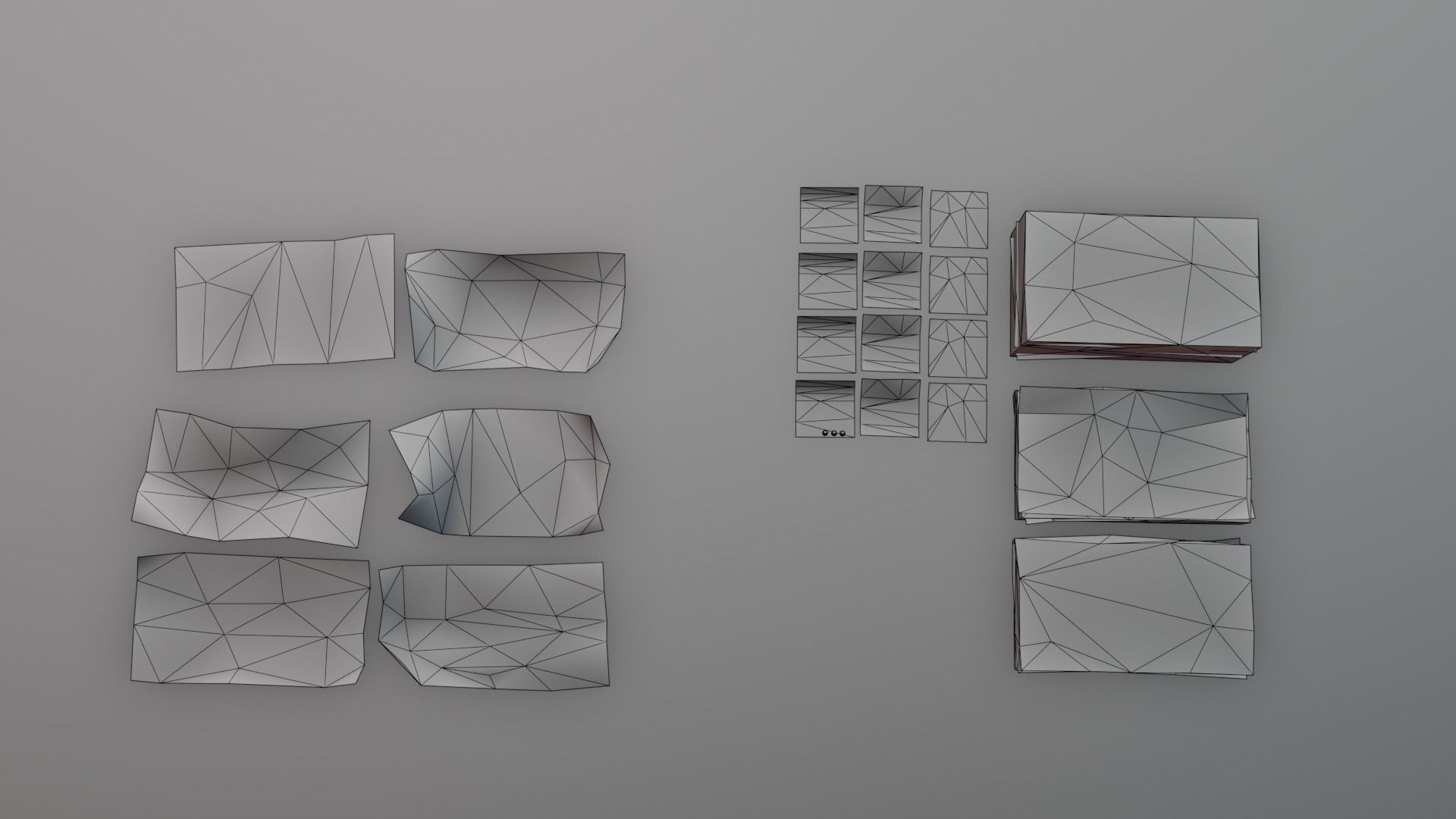3D model papers - low poly pieces of paper VR / AR / low-poly | CGTrader