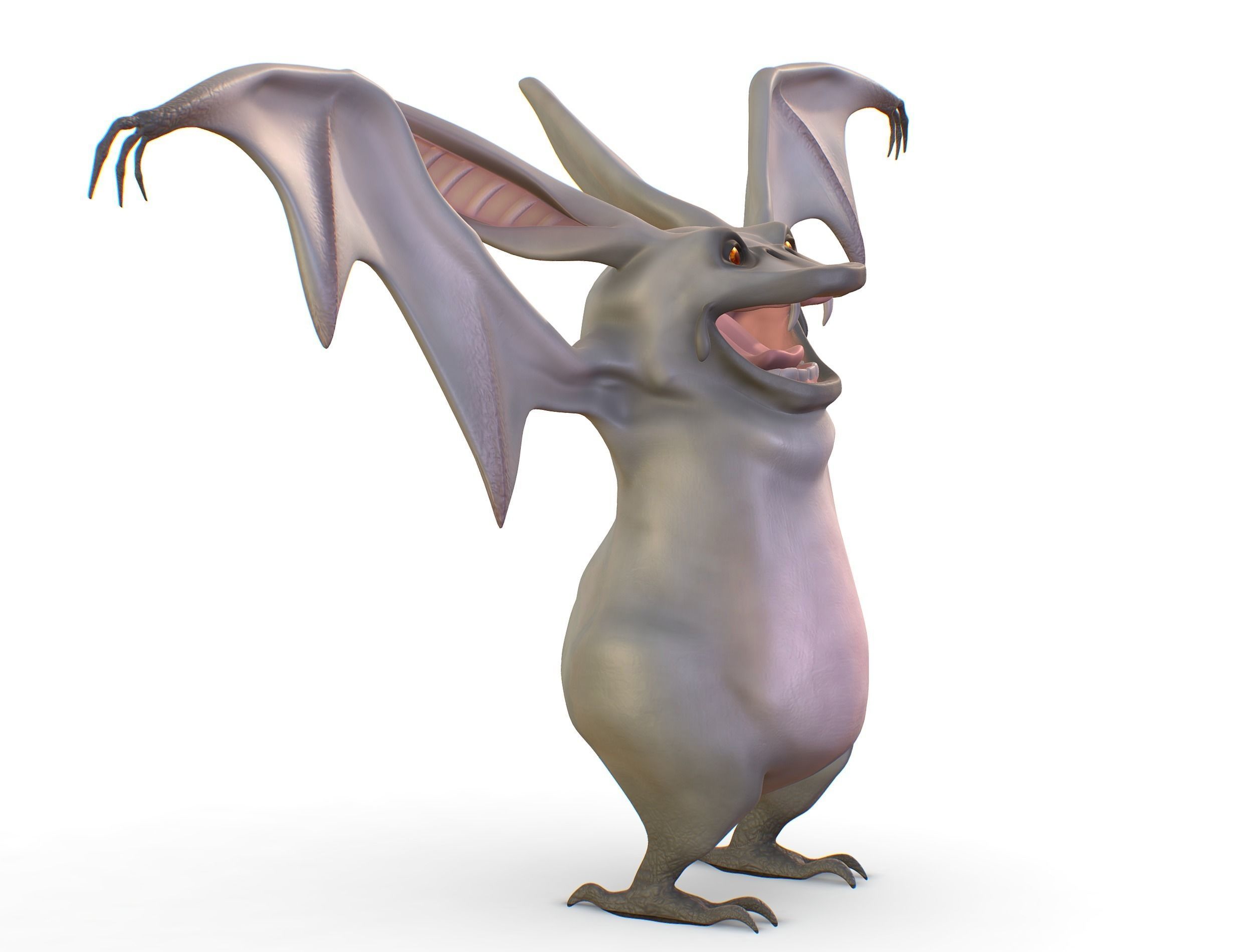 Subdivision Toon Grey Animal Bat 3D model | CGTrader