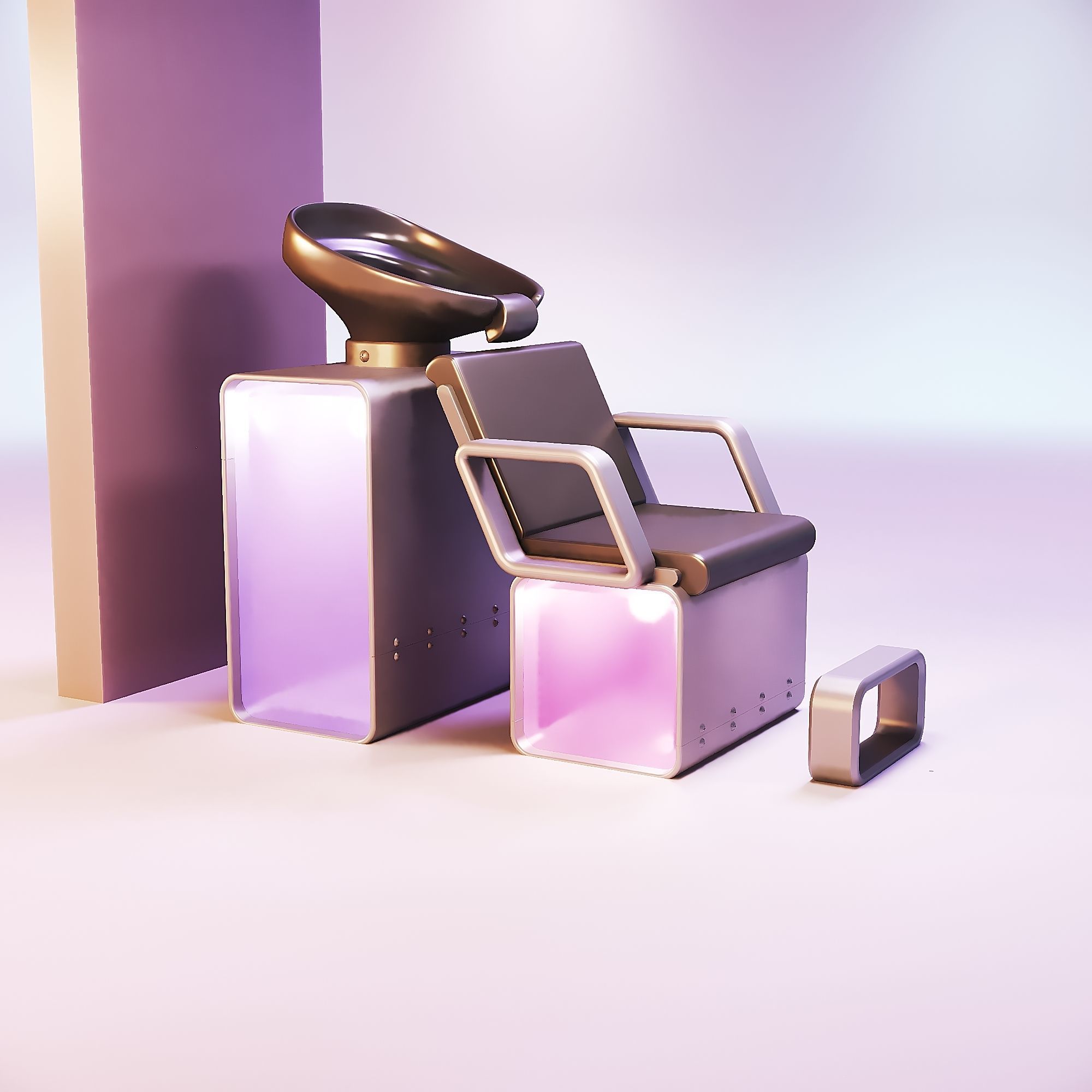 Miniature dollhouse furniture salon chair 3D model 3D printable | CGTrader