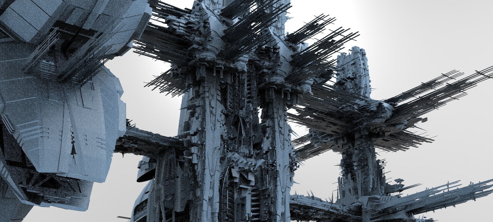 Cyberpunk Mega City Docks 3D model | CGTrader