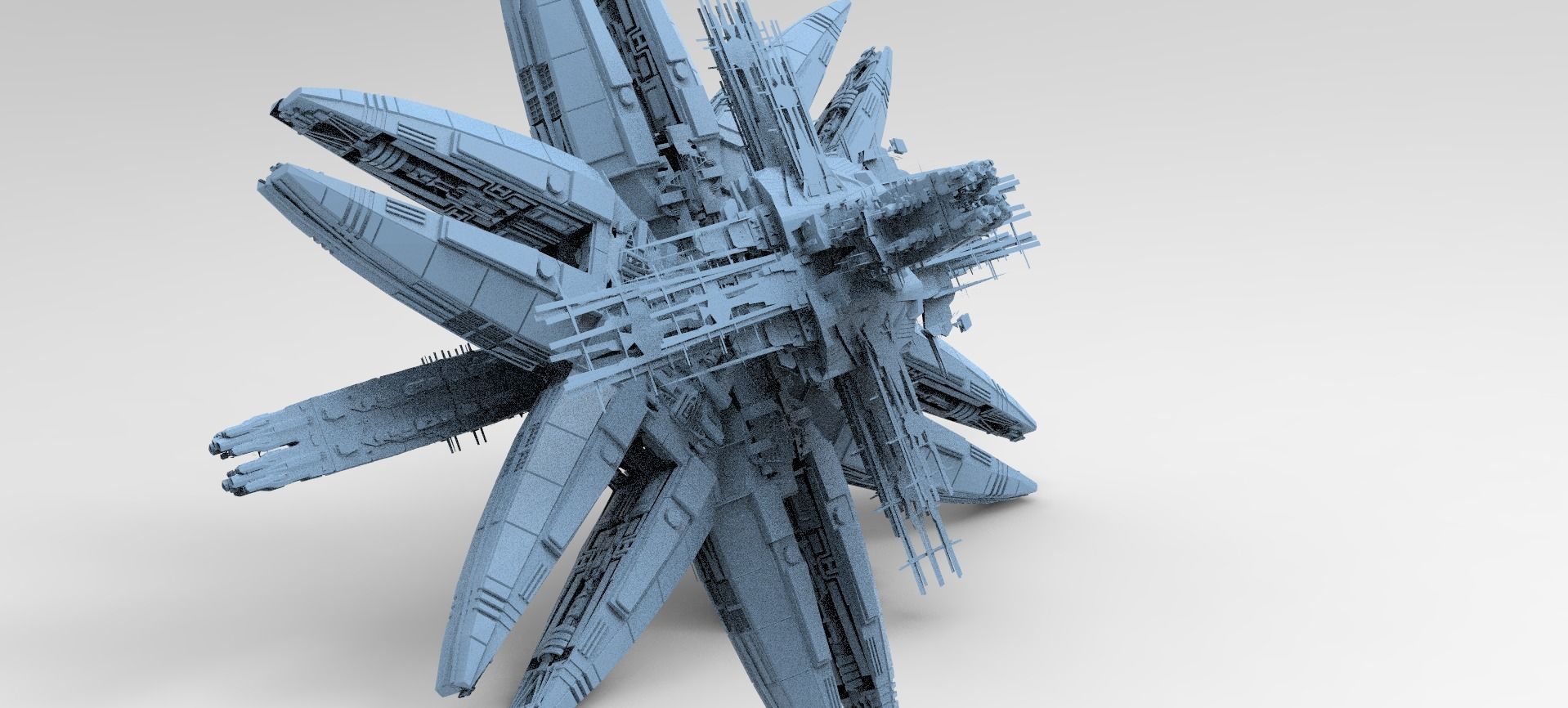 Cyberpunk Mega City Docks Array dish base 3D model | CGTrader