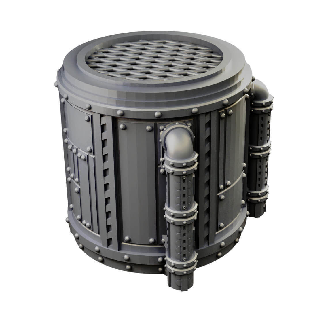 Chemical Factory Vats And Storage Tank Sci Fi Terrain 3D model 3D ...