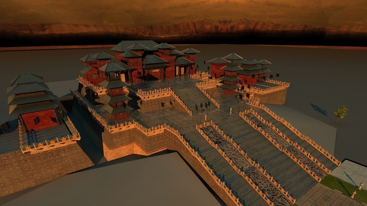 Ancient buildings of the Han Dynasty in China 3D model | CGTrader