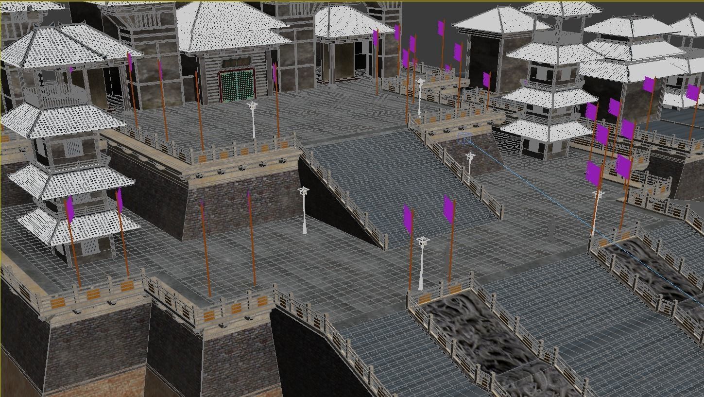 Ancient buildings of the Han Dynasty in China 3D model | CGTrader